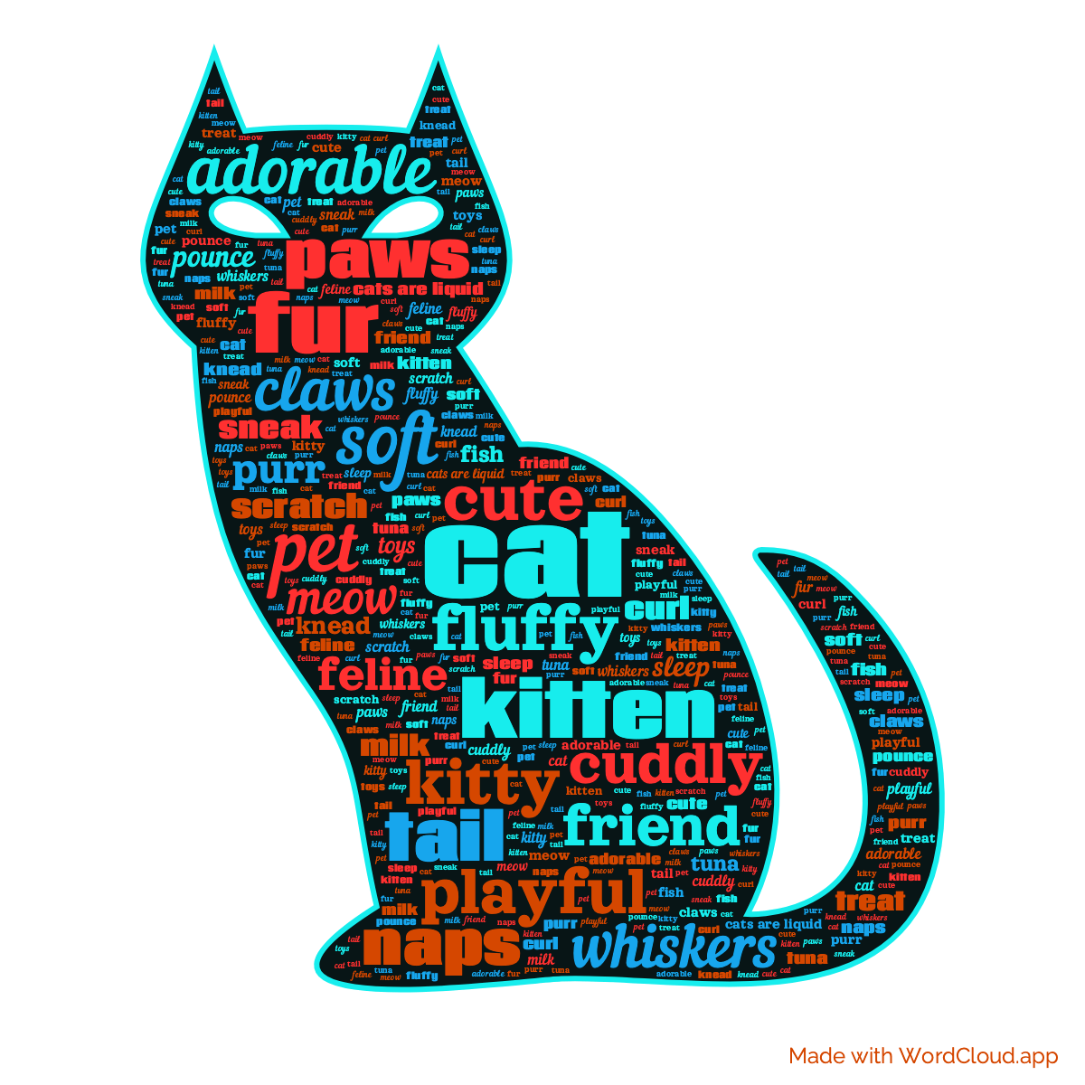 Cat A Word Cloud WordCloud app Cat A Word Cloud WordCloud app