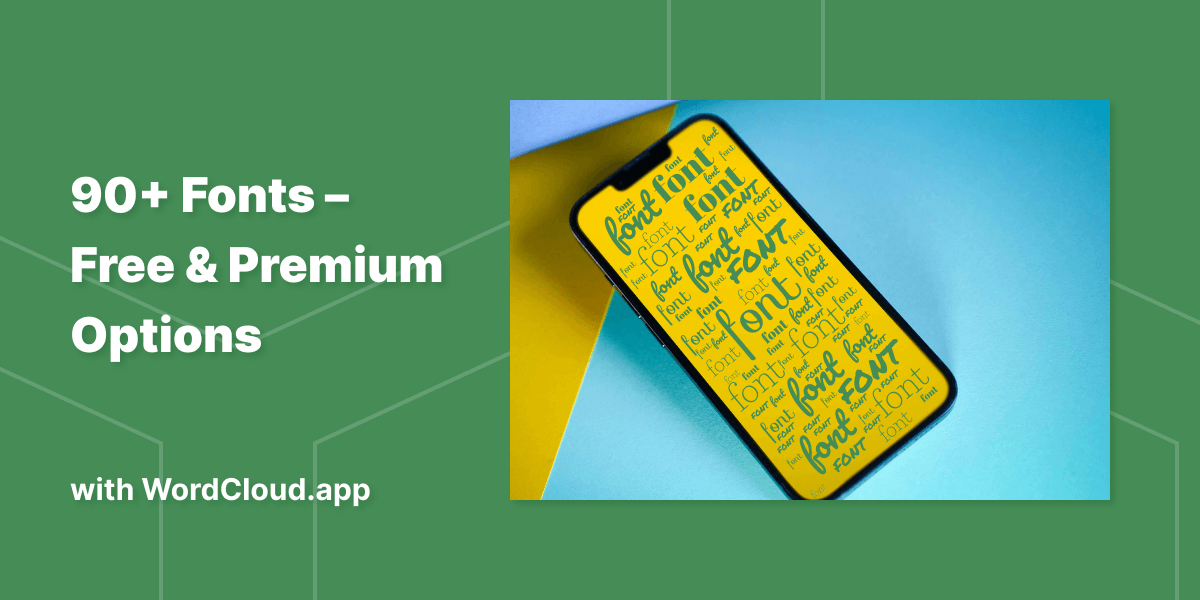 90+ Fonts – Free & Premium Options | Features | WordCloud.app