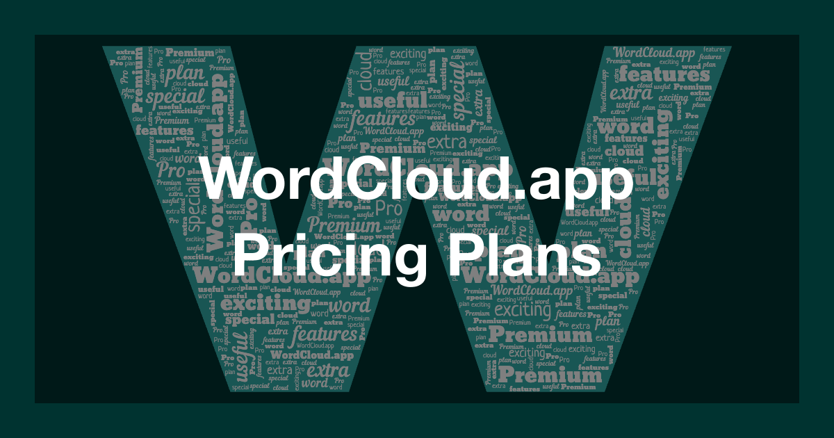 Pricing plans | WordCloud.app